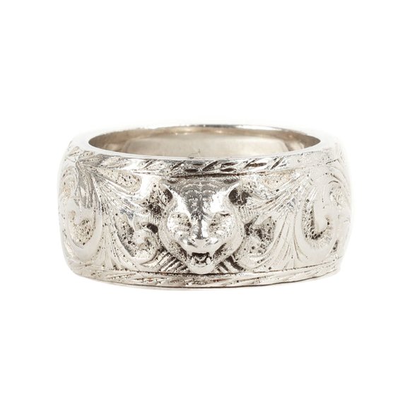 Gucci | Jewelry | Gucci Size5 Cat Head Interlocking G Ag925 Ring Silver ...